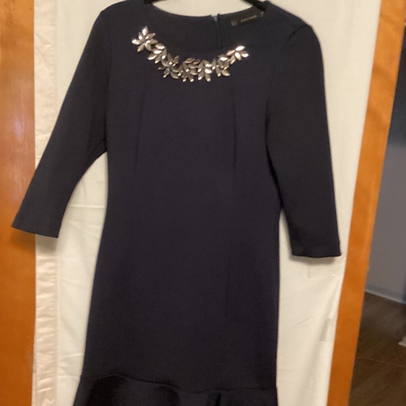 Zara | Dresses | Zara Basic Dress With Rhinestones In Front Sz M | Poshmark